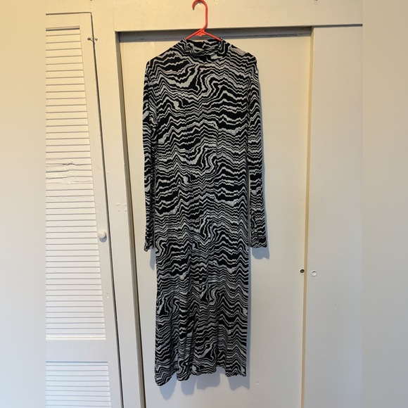 COS | Dresses | Cos Blue Patterned Maxi Dress | Poshmark